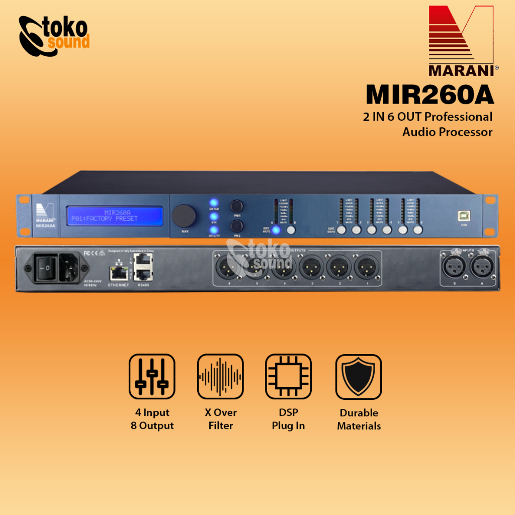 Jual Marani MIR260A MIR 260A - 2 Input 6 Out Professional Audio Processor | Shopee Indonesia