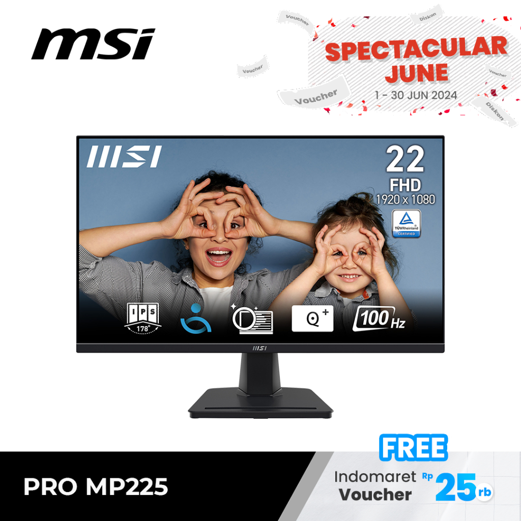 Jual MSI PRO MP225 (22"/FHD/IPS/100hz/1ms/Frameless) Monitor LED ...