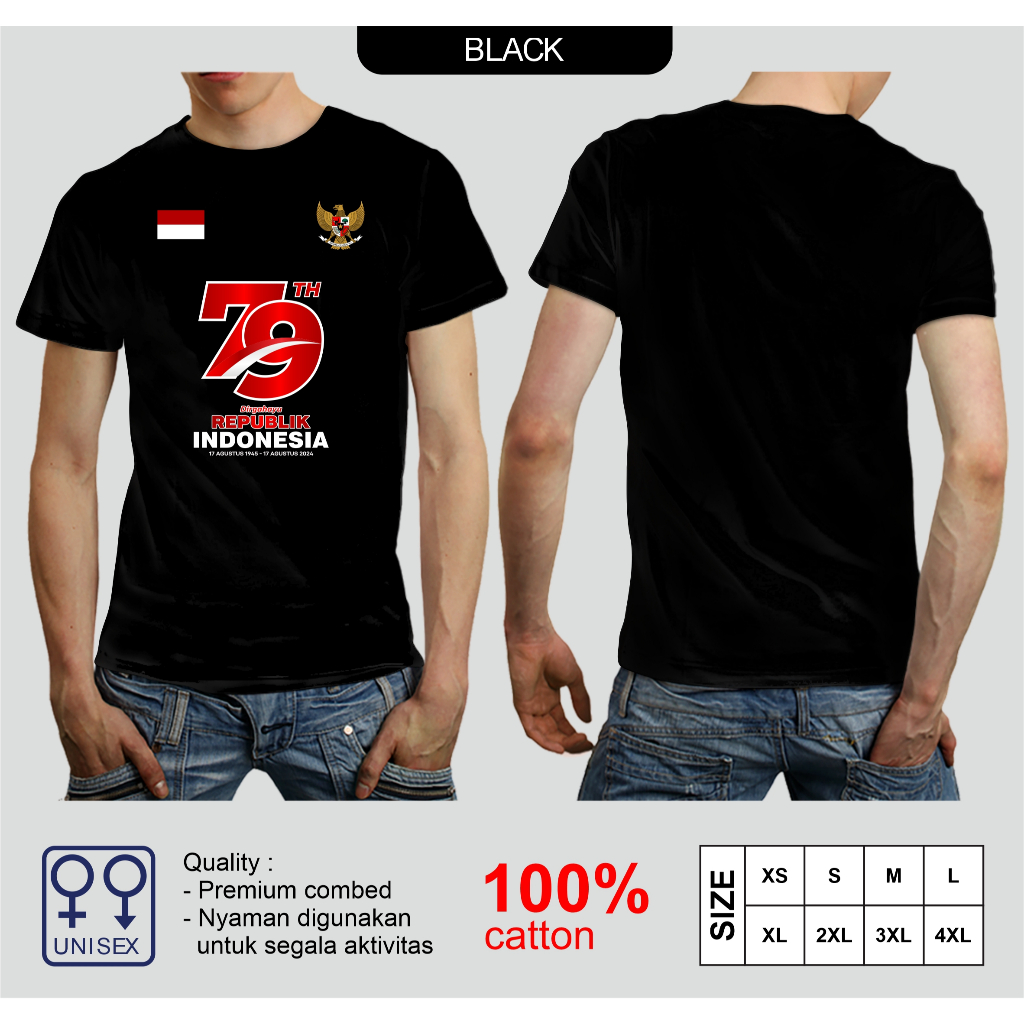 Jual baju hut kemerdekaan ri ke 79 baju kemerdekaan Indonesia 2024 kaos dirgahayu Republik ...