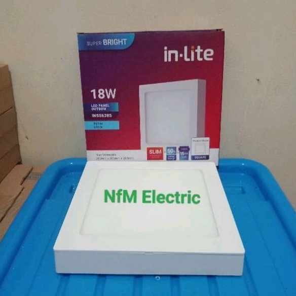 Jual INLITE Downlight Kotak 18W Outbow/ LED Panel Plafon Inlite Kotak ...