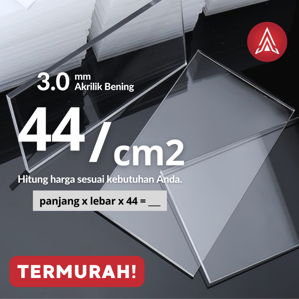 Jual AKRILIK BENING UKURAN BEBAS 3MM | POTONG LASER CUSTOM | AKRILIK ...