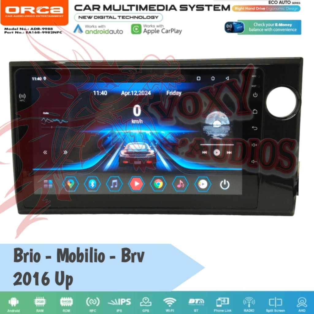Jual Head Unit Android Orca Eco Carplay For Brio - Brv - Mobilio 2016 ...