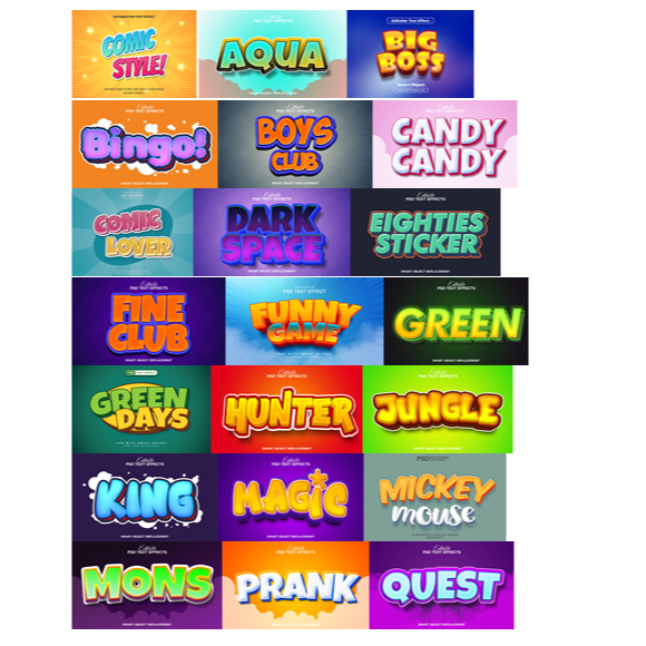 Jual 32 PSD-Text Effect In Photoshop PSD File | Shopee Indonesia