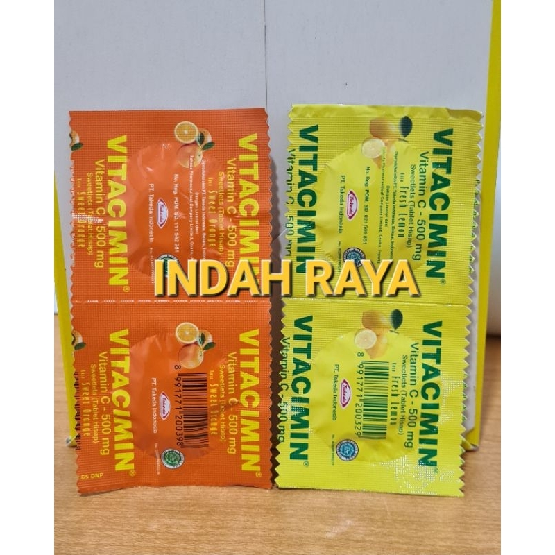 Jual VITACIMIN VITAMIN C_500MG SWEETLETS rasa FRESH LEMON & SWEET ...