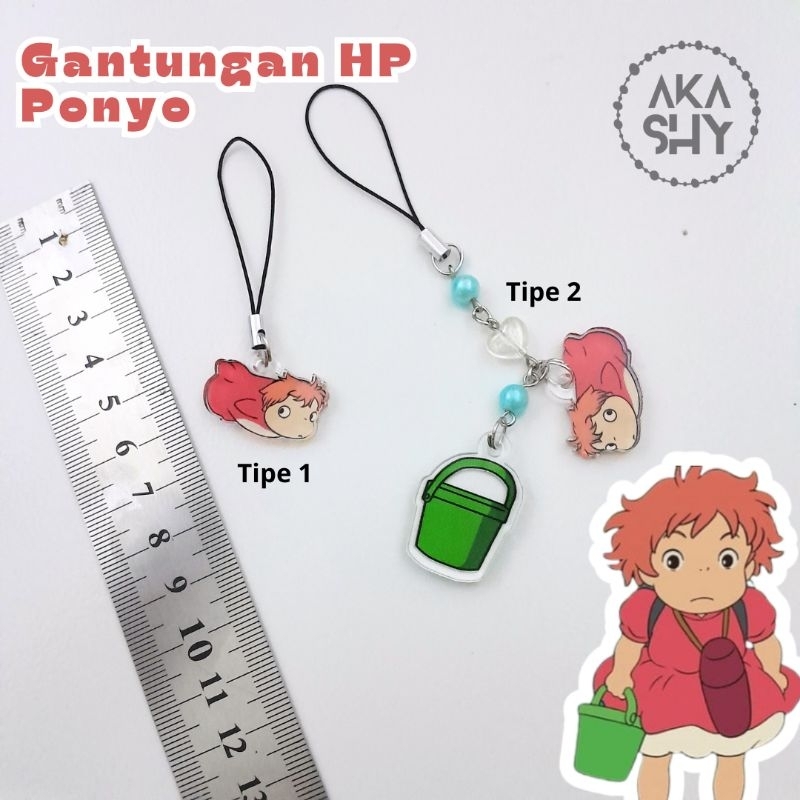 Jual Ponyo Mini Akrilik Phone Charm/ Ponyo Ghibli Gantungan HP ...