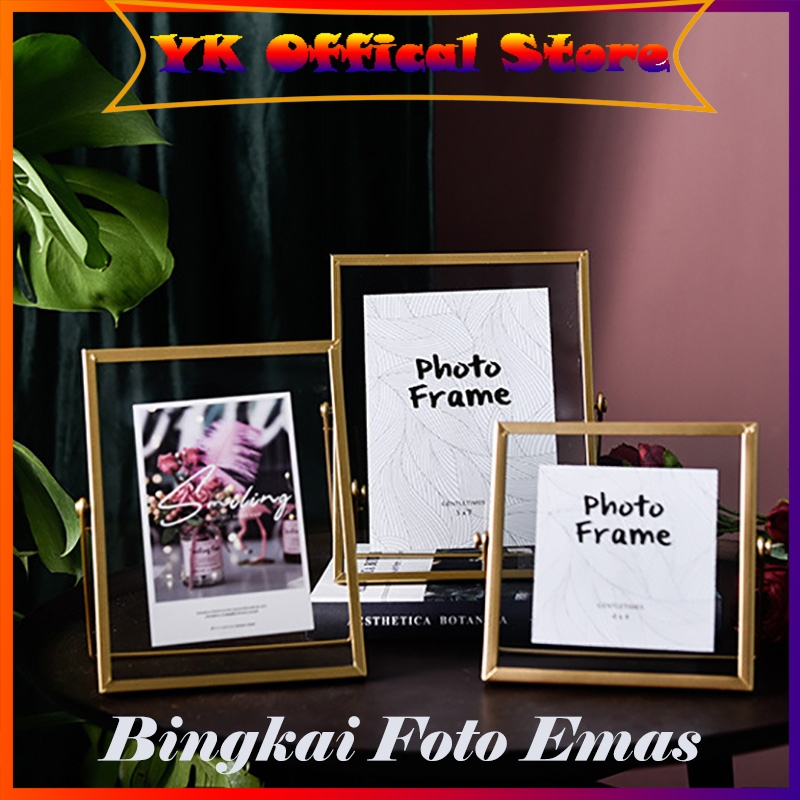 Jual Bingkai Foto Gold Emas Frame Photo Gold Pajangan Rumah Foto Pigura ...