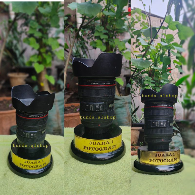 Jual plakat trophy piala resin fotografi mix tatakan kayu bulat jumbo ...