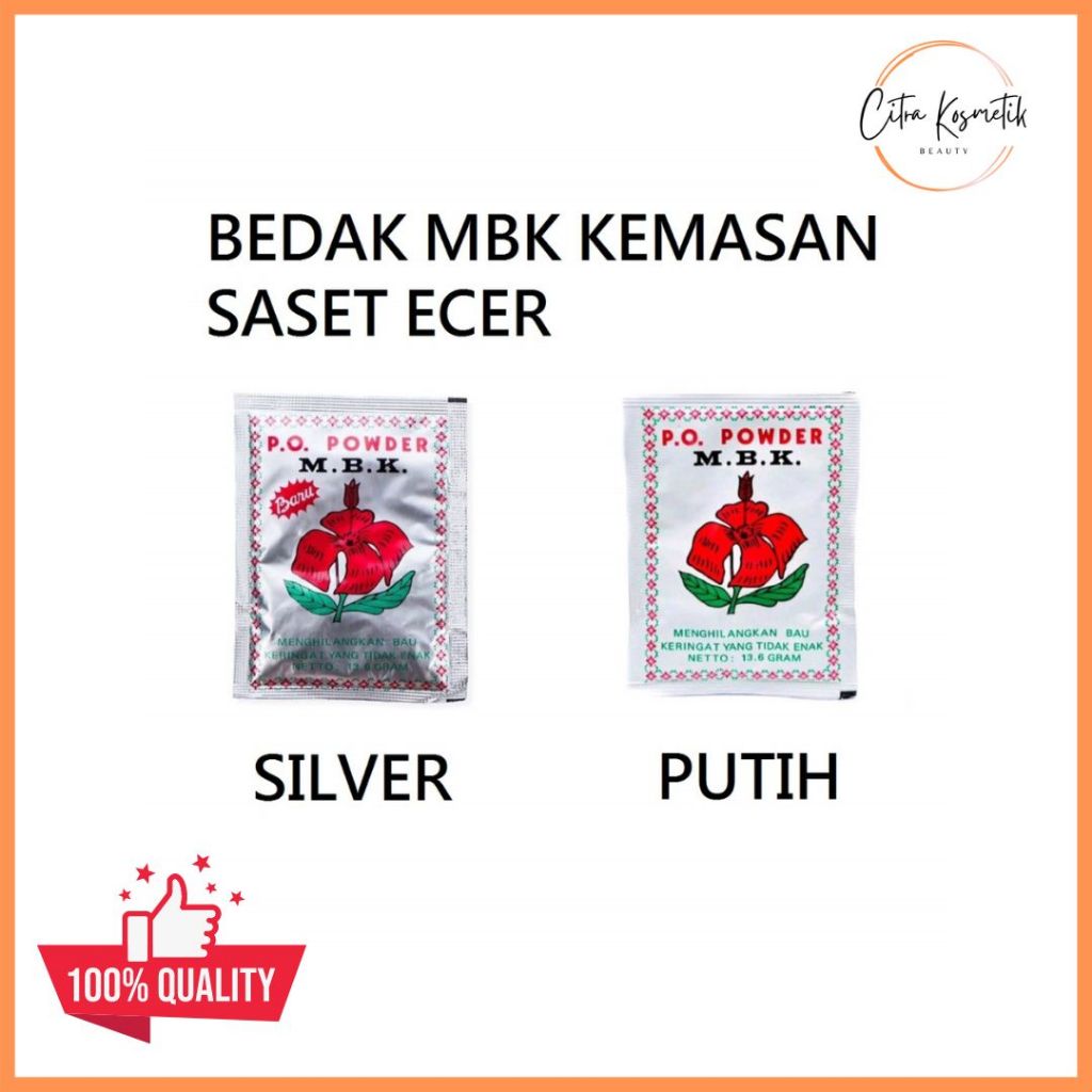 Jual (SACHET|SATUAN) BEDAK POWDER MBK Putih | MBK Silver BEDAK MBK ...