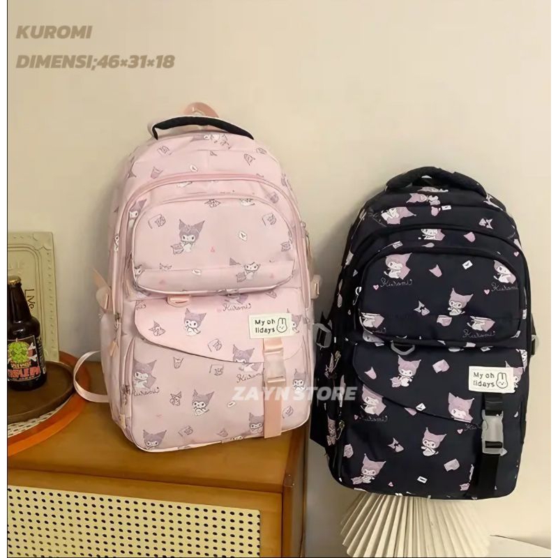 Jual Ransel sekolah anak SD SMP kuromi / tas sekolah kuromi SD SMP & SMP | Shopee Indonesia