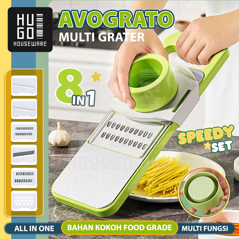 Jual HUGO Parutan Serbaguna 8 in 1 Parutan Sayur Buah Multifungsi ...
