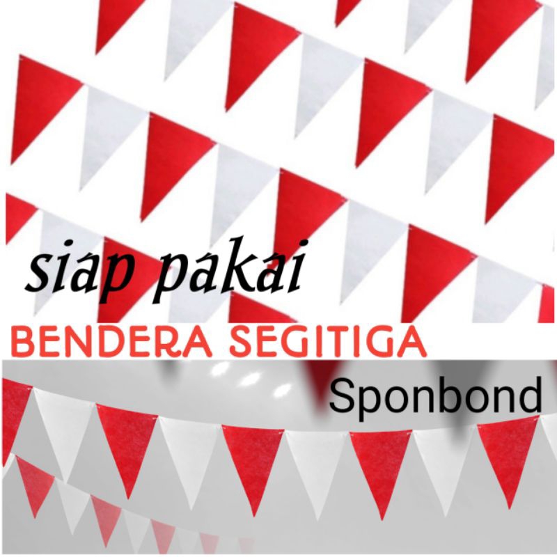 Jual Bendera segitiga merah putih(150pcs)80meter | Shopee Indonesia