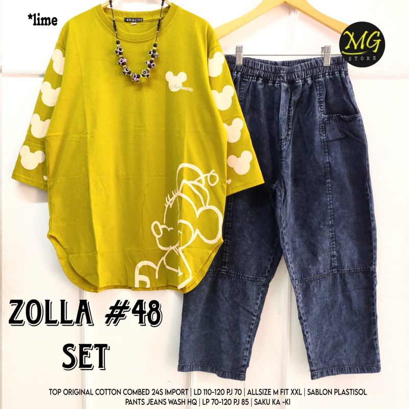 Jual ZOLLA#48 SET FASHION SETELAN WANITA TERBARU DENGAN MATRIAL BAHAN CATTON COMBED 24S MIX ...