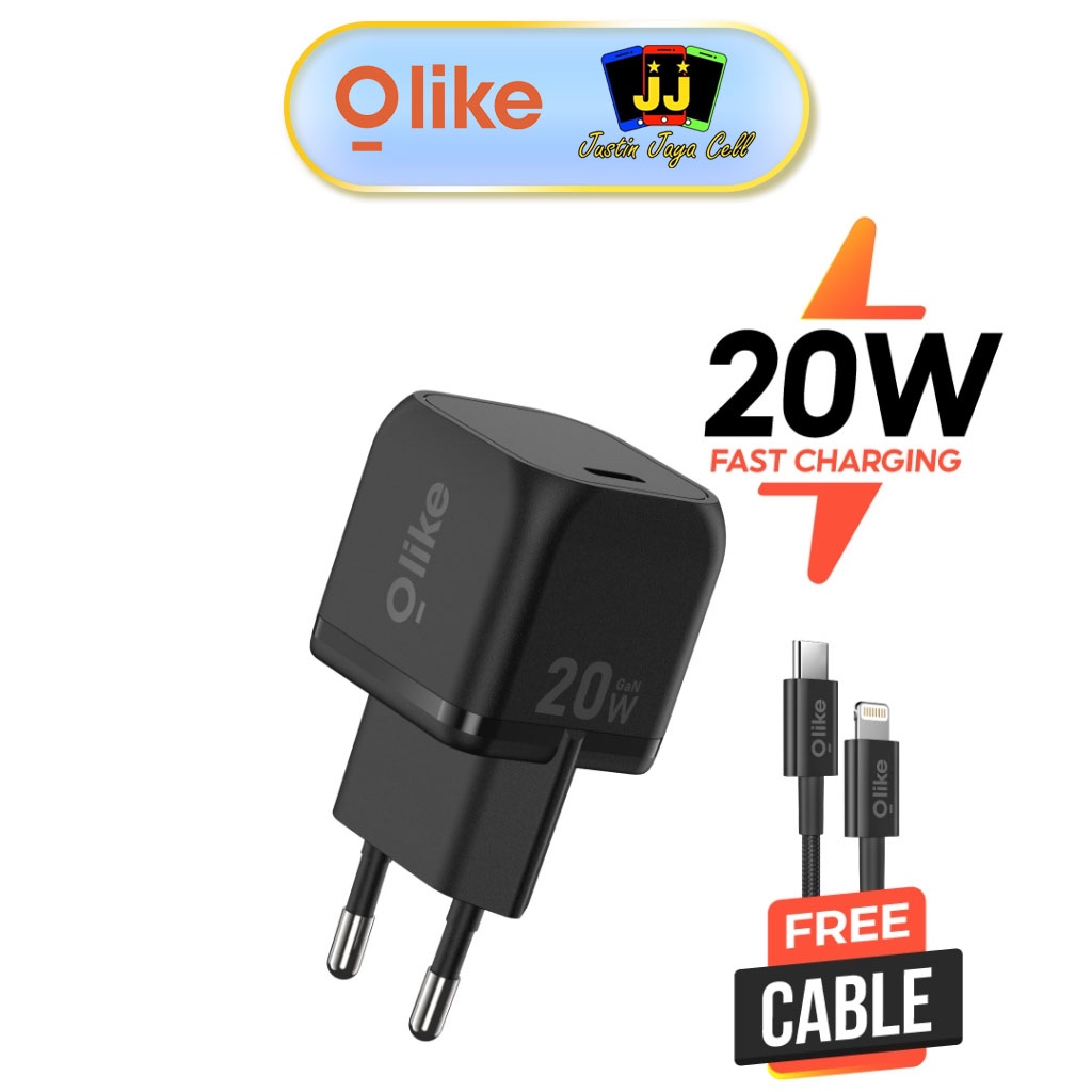 Jual OLIKE Quick Mini Charger Iphone PD GaN20 Type C + Kabel C to ...