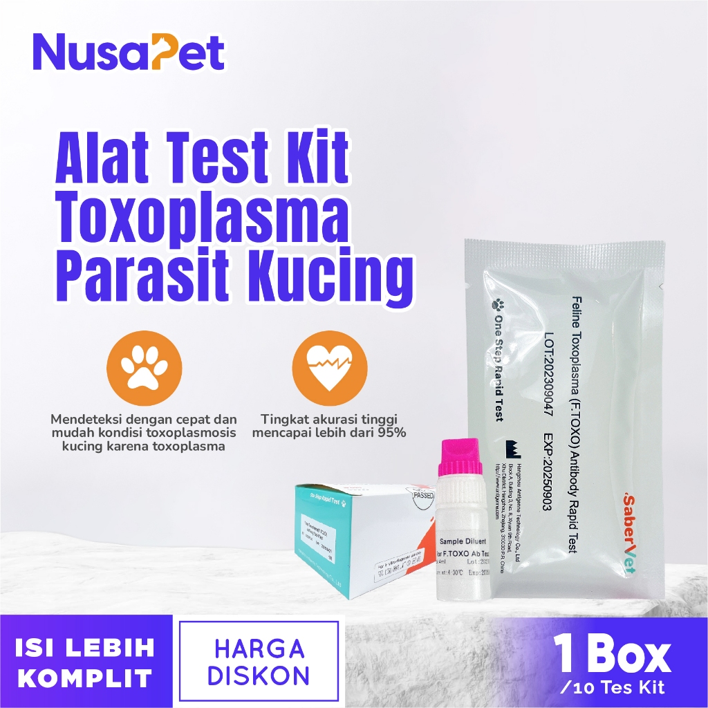 Jual Alat Test Kit Kucing Toxoplasma - Rapid Tes Kucing Parasit (1 Box ...