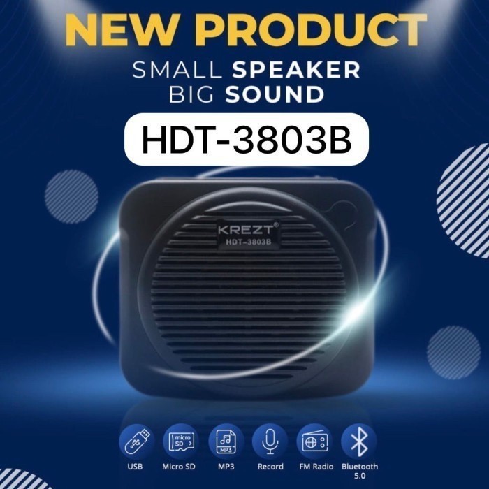 Jual Mic Pinggang Tour Guide Portable Krezt HDT-3803B Waistband Microphone Speaker Multimedia ...