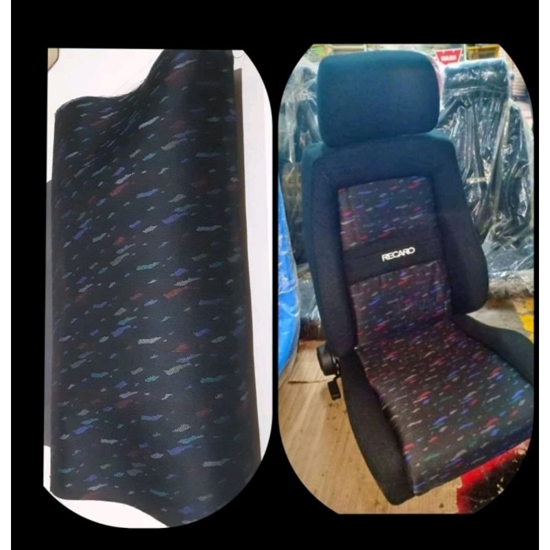 Jual bahan kain jok mobil premium recaro motif confetti le mans ...