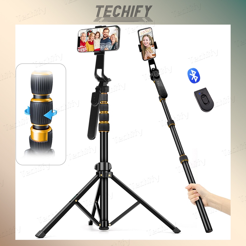 Jual Tripod Live Streaming, Penyangga Ponsel Teleskopik 2.1 Meter ...