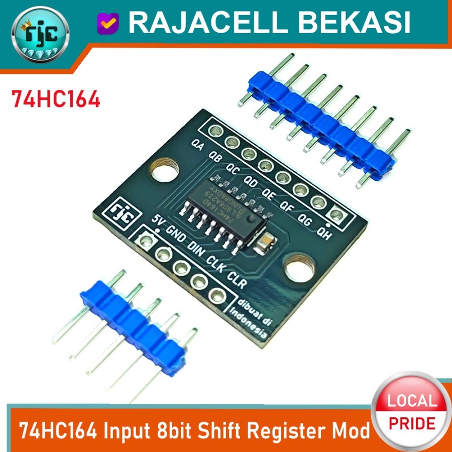 Jual 74HC164 8bit Shift Register Module GPIO Expansion 8-bit Serial-in ...