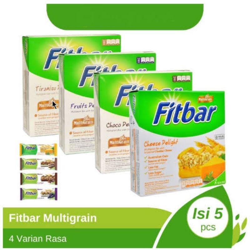 Jual Fitbar Rasa Cokelat, Tiramisu Multigrain 20gram 5x20gram Murah ...