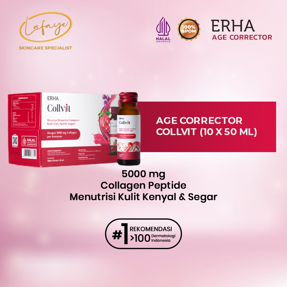 Jual ERHA Age Corrector Collvit Drink - Minuman Collagen Kolagen Anti Aging 10 Botol | Shopee ...