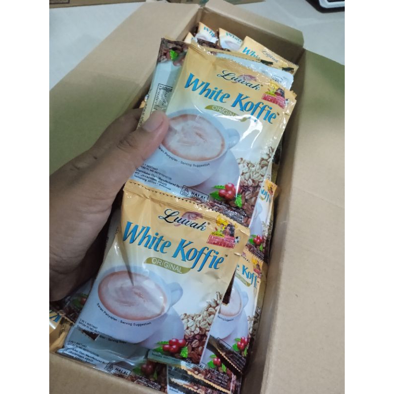 Jual Luwak White Koffie Original 3 in 1 Instant 10 pcs | Shopee Indonesia