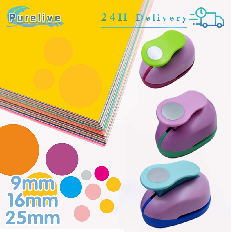 Jual 9/16/25mm Craft Hole Circle Punch Round Shape Paper Craft Puncher ...