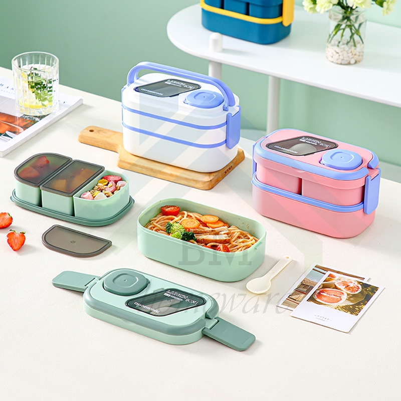 Jual Kotak Bekal 2 Tingkat / Lunch Box Susun BPA Free | Shopee Indonesia