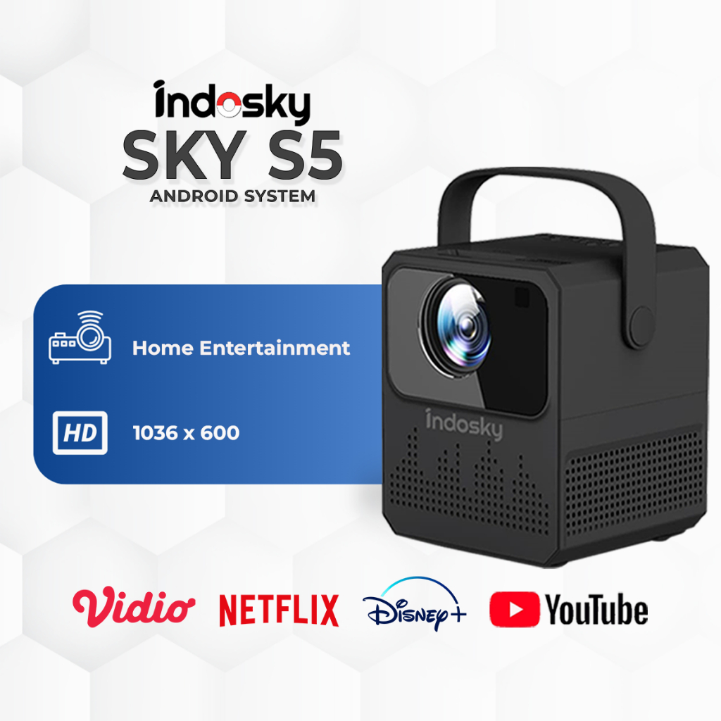 Jual Indosky Projector - Premium Proyektor Sky S5 Proyektor Android ...