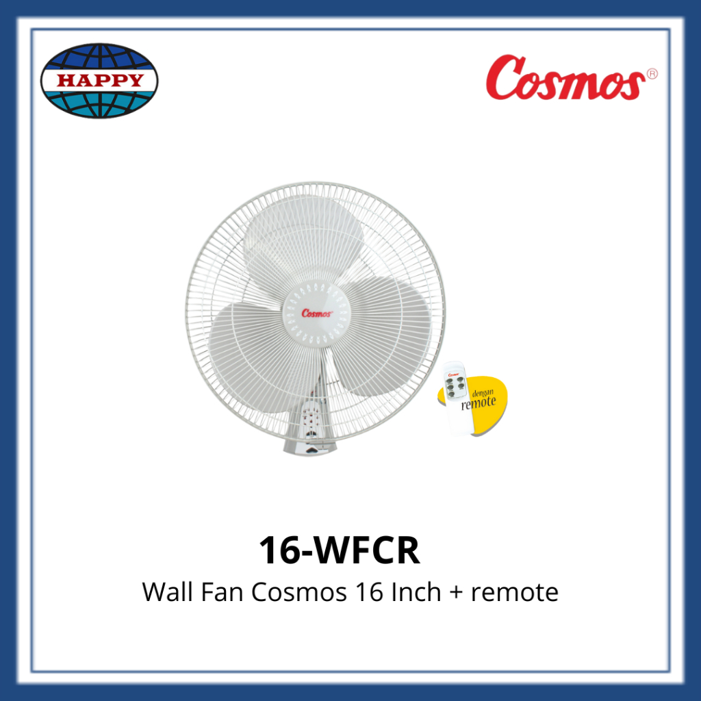Jual Wall Fan Cosmos 16 WFCR Remote 16" Kipas Angin Dinding | Shopee ...