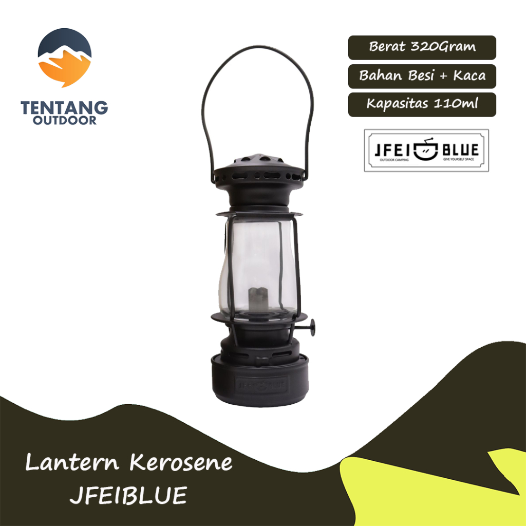 Jual Lampu Lentera Minyak Tanah JFEIBLUE Kerosene Lantern Camping | Shopee Indonesia