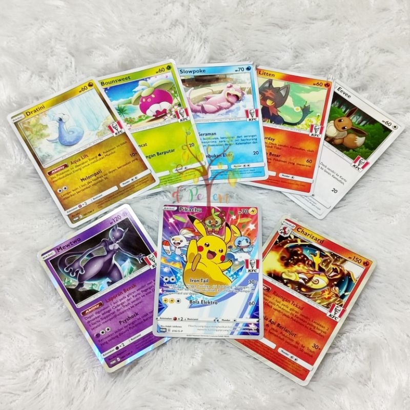 Jual Kartu Pokemon Indonesia - Set Promo KFC (8 kartu) | Shopee Indonesia