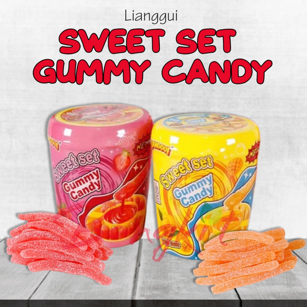 Jual Permen Lianggui Sticky Sweet Set Gummy dengan Saus Selai | Shopee ...