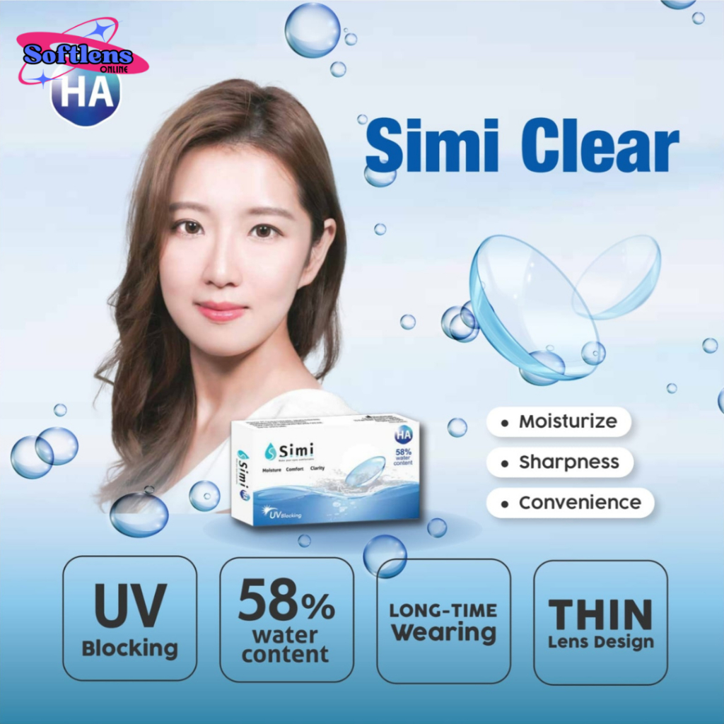 Jual Softlens SIMI CLEAR 1 Bulan Dia. 14.20mm - Minus -0.50 sd -15.00 ...