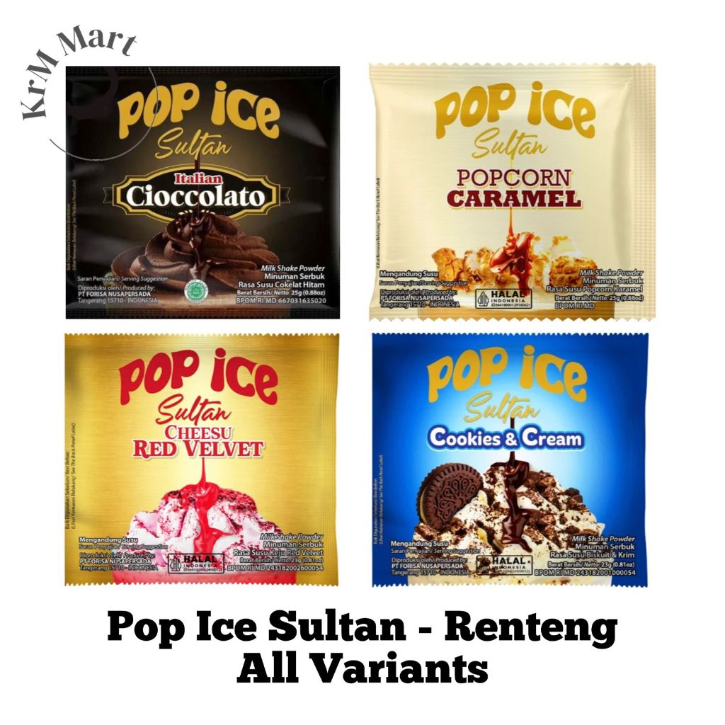 Jual Pop Ice Sultan 1 renteng renceng all varian | Shopee Indonesia