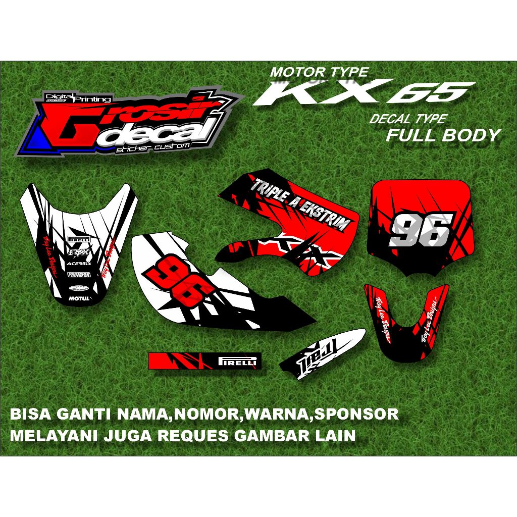 Jual Stiker Sticker Decal KX 65 Full Body Bebas Reques Suka Suka ...