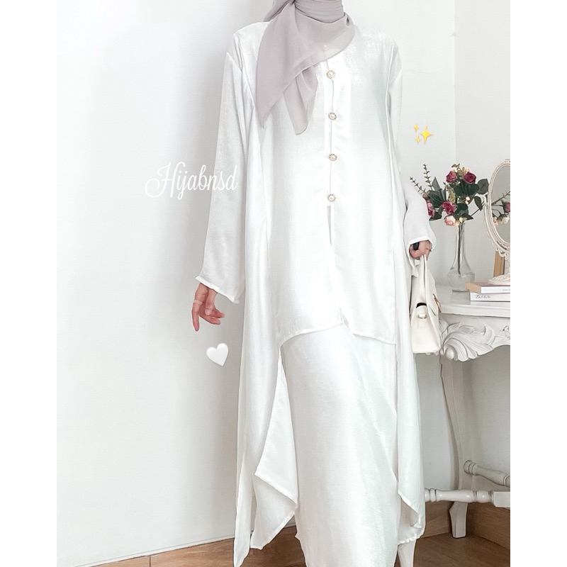 Jual Farasya One Set Silk Satin | Rok lilit Satin | Tunik Satin ...