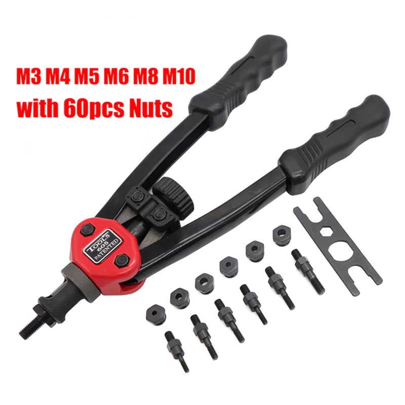 Jual Taffware Hand Threaded Riveter Nuts Guns M3-M10 with Nuts 60PCS ...