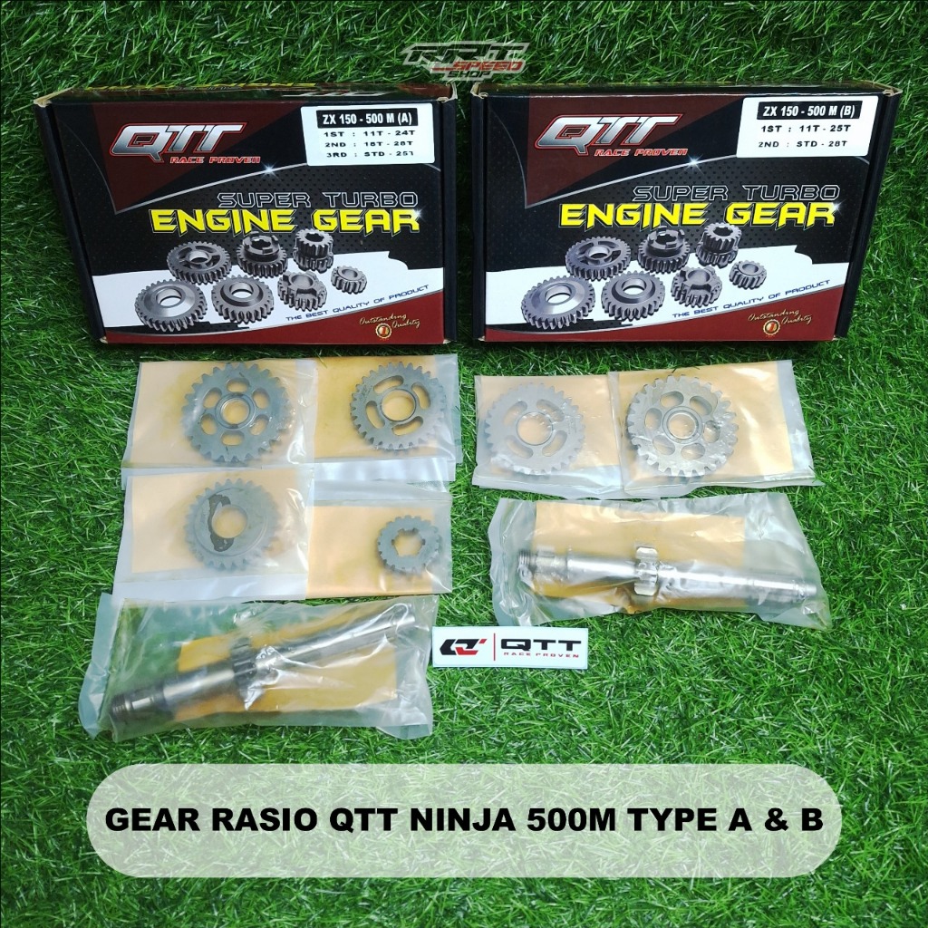 Jual GEAR RATIO / RASIO NINJA 500 M 500M TYPE A & B QTT RACING | Shopee ...