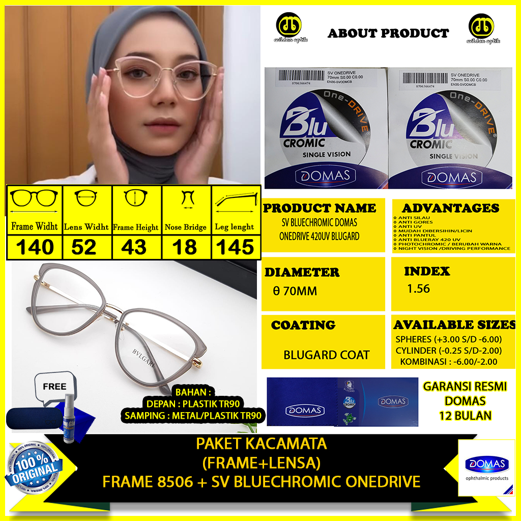 Jual KACAMATA LENSA DOMAS ONEDRIVE BLUECHROMIC NIGHT VISION ORIGINAL ...