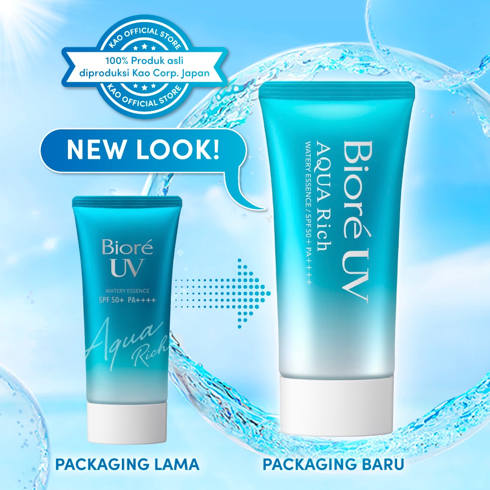 Jual KODE B76S Biore UV Aqua Rich Watery Essence SPF5 5g | Shopee Indonesia