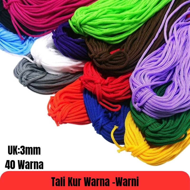 Jual Tali kur 3mm Warna ( 40 warna) | Shopee Indonesia