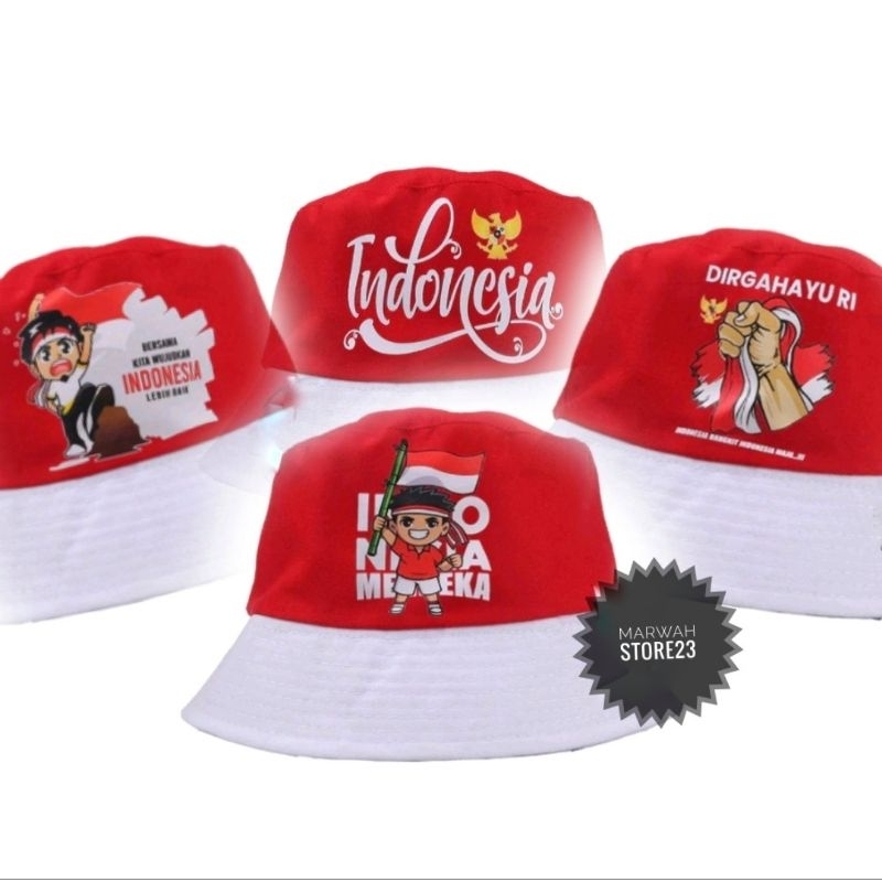 Jual Bucket Dewasa Indonesia Hut Ri / Bucket Indonesia Sablon ...