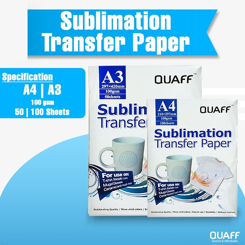 Jual Kertas Sublimasi Fast Dry A4 100Lembar / A3 50Lembar 100gsm Kertas ...