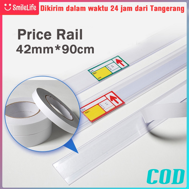 Jual 90cm Klip Label Harga/Price Rail/Tempat Pemegang Harga Rak/Price ...