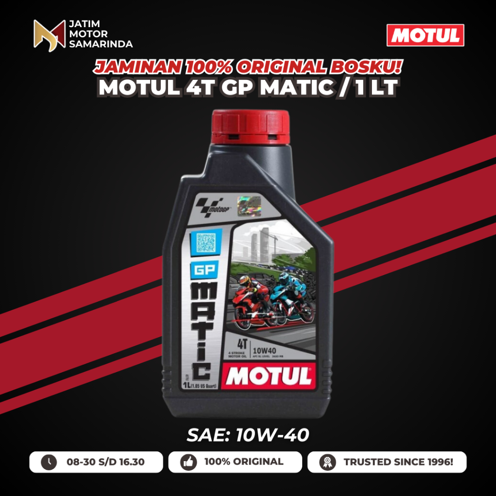 Jual Oli MOTUL 4T 4 Tak GP Matic Metik SAE 10W-40 1000 ML / 1 LT | Shopee Indonesia