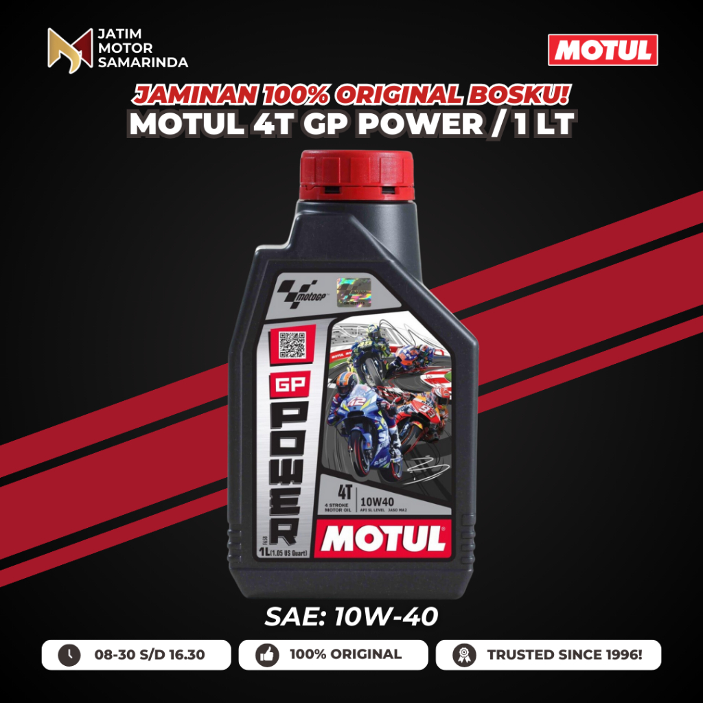 Jual Oli MOTUL 4T 4 Tak GP Power SAE 10W-40 1000 ML / 1 LT | Shopee Indonesia