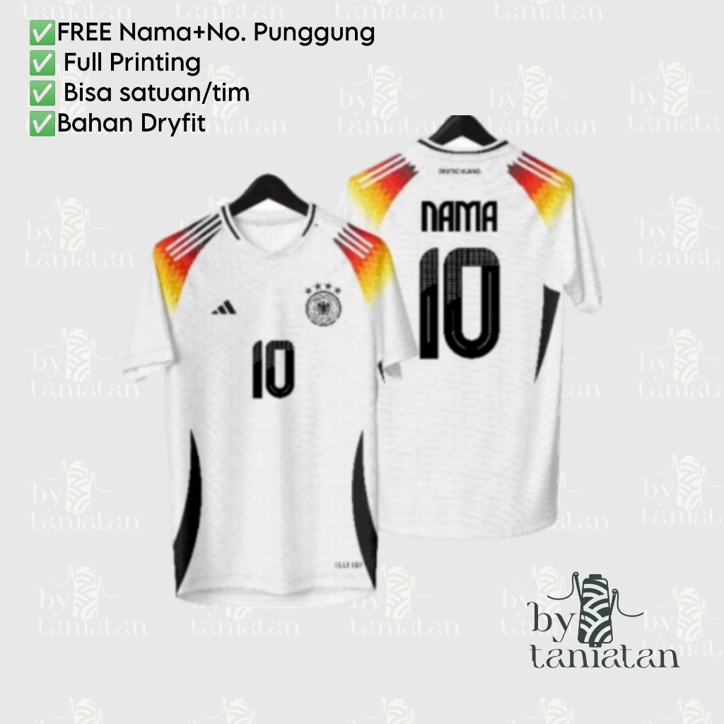 Jual JERSEY JERMAN 2024 FULL PRINTING (Free Nama + No. Punggung) | Shopee Indonesia