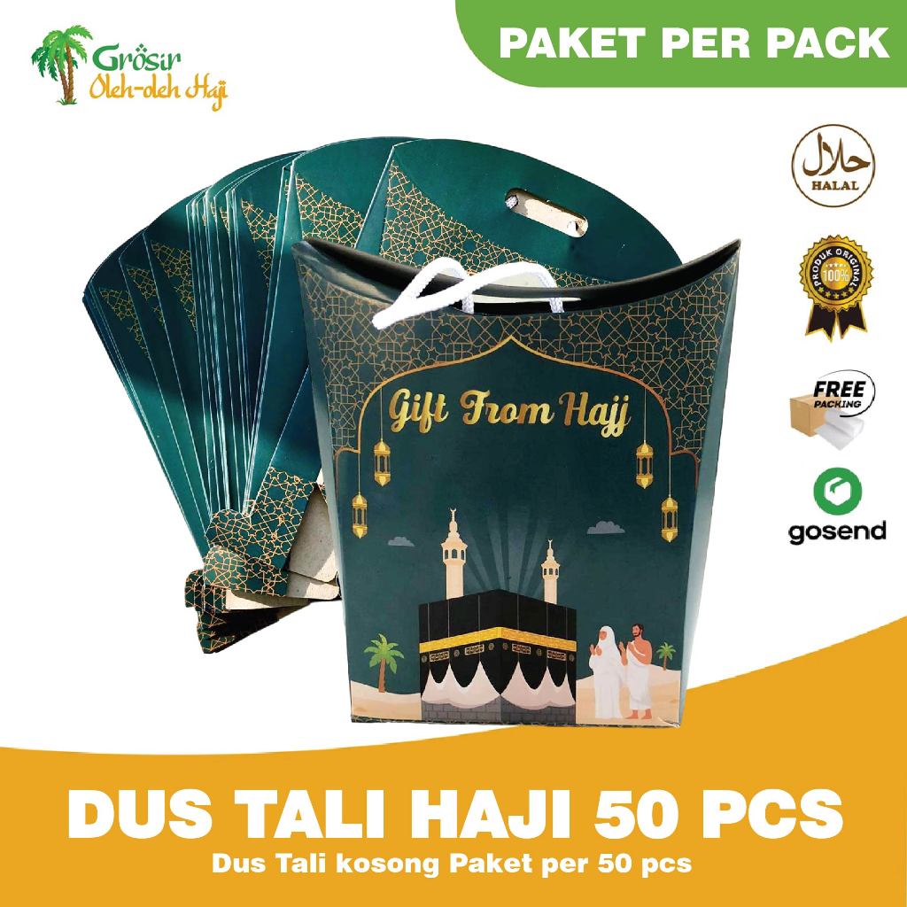 Jual Dus Oleh Oleh Haji Terbaru Tali Jinjing Kosong | Box Kubus isi 50 ...