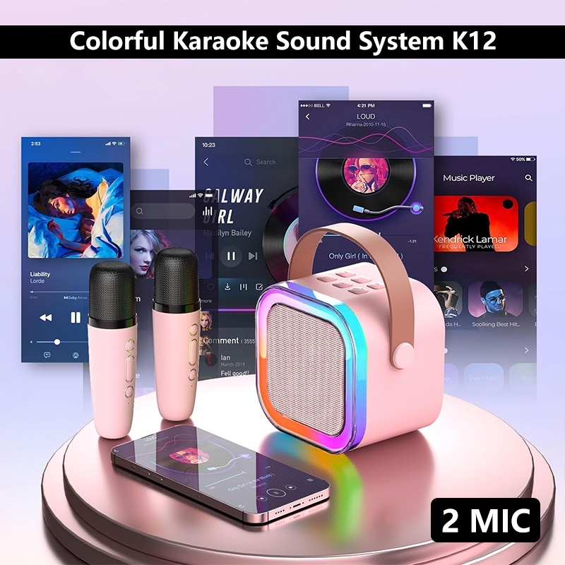 Jual Colorful Karaoke Sound System Model K12 Speaker Bluetooth Karaoke ...