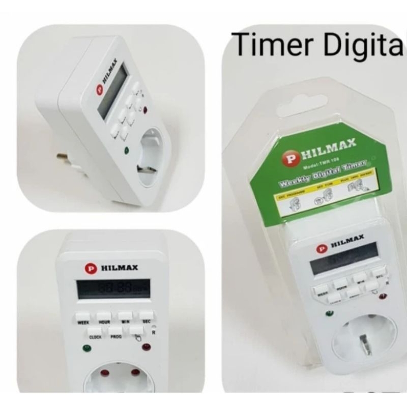 Jual stop kontak timer digital philmax | Shopee Indonesia